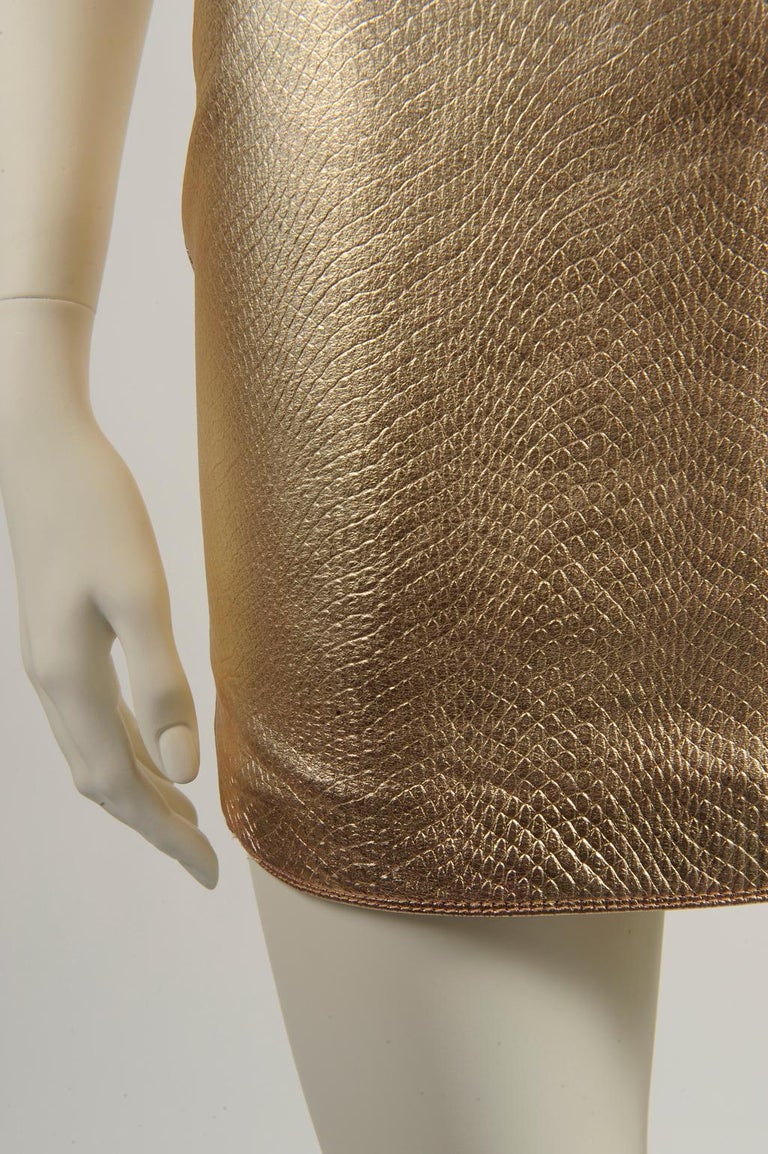 Versace Runway Lizard-Effect Leather Mini Skirt, Fall-Winter 1994-1995 ...