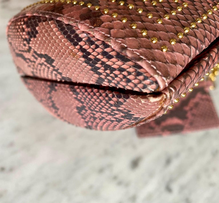 S/S 2000 Gianni Versace Python Pink Convertible Evening Bag and Clutch ...