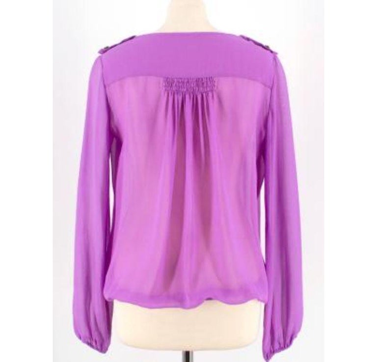 Versace Sheer Silk Blouse For Sale at 1stDibs