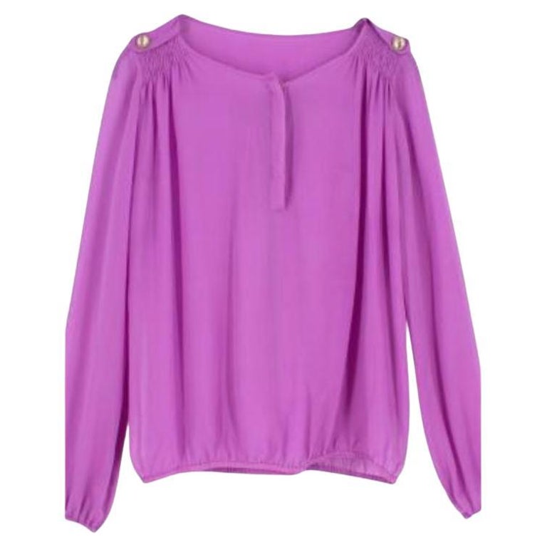 Versace Sheer Silk Blouse For Sale at 1stDibs