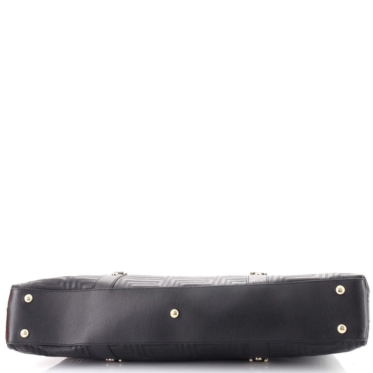 Versace Snap Out Of It Convertible Frame Top Handle Bag Matelasse ...