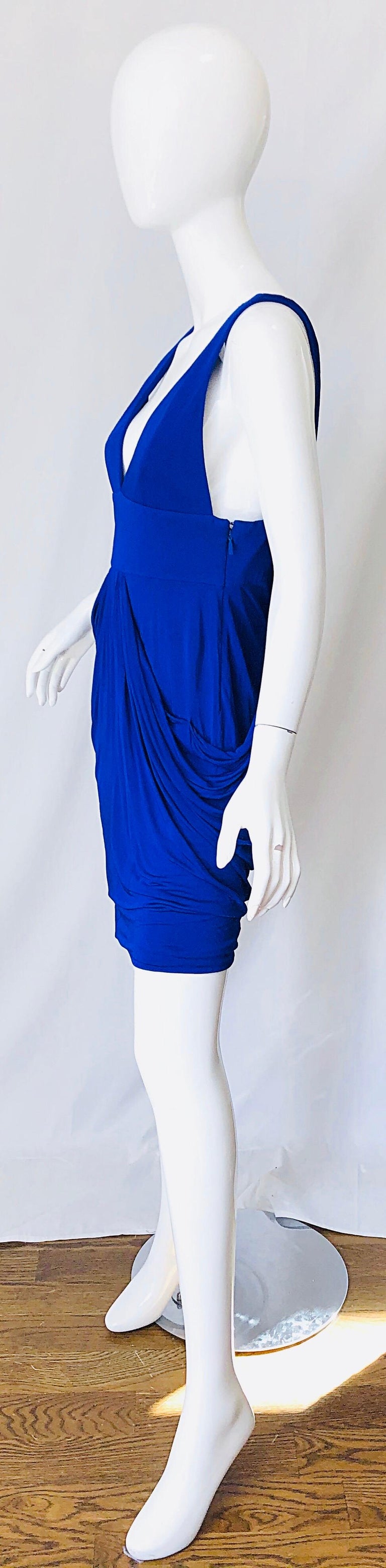 Versace Spring 2008 Runway Purple Blue Cape Back Jersey Avant Garde ...