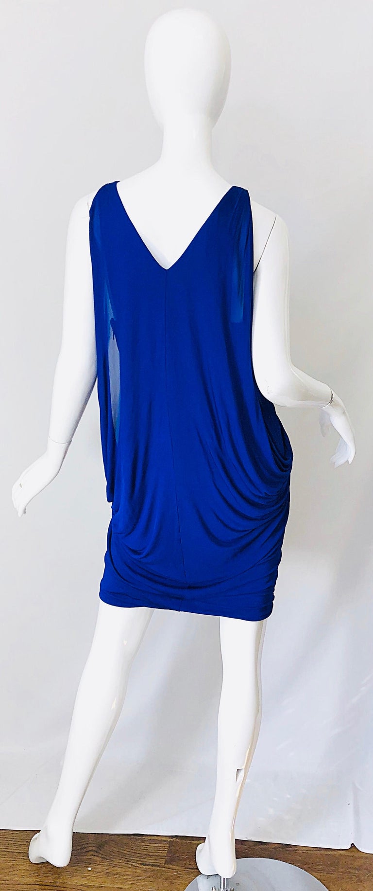 Versace Spring 2008 Runway Purple Blue Cape Back Jersey Avant Garde ...