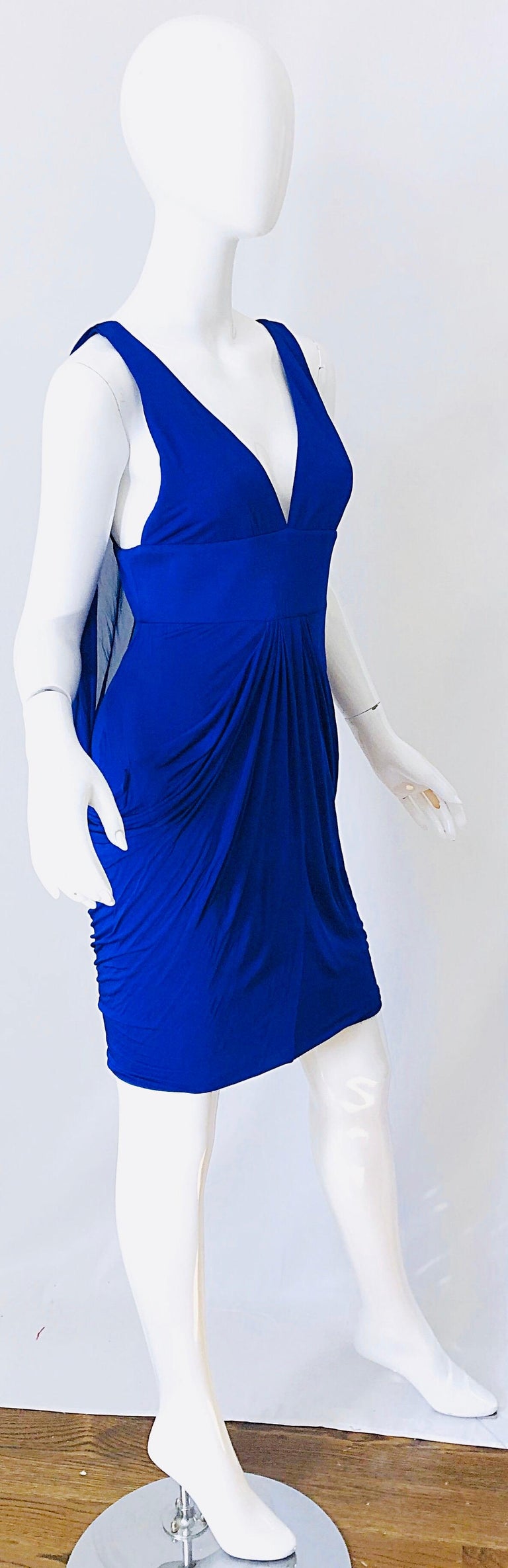 Versace Spring 2008 Runway Purple Blue Cape Back Jersey Avant Garde ...