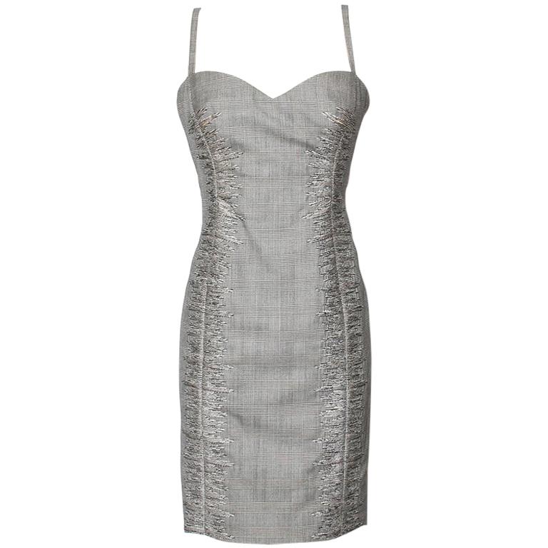 Versace Spring Summer 1998 Prince of Wales check dress. For Sale at ...