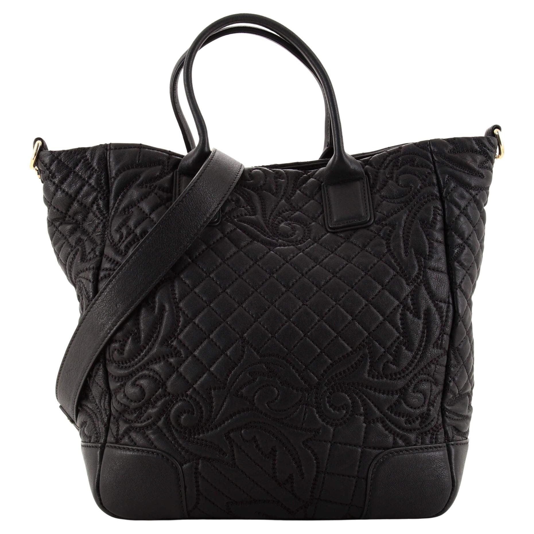 Versace Multicolor Baroque Leopard Print Tote For Sale at 1stDibs ...