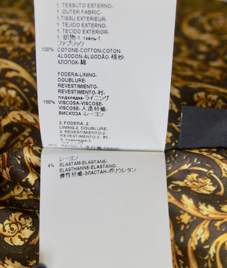 VERSACE velvet barocco dress and biker jacket pre fall 2011 For Sale at ...