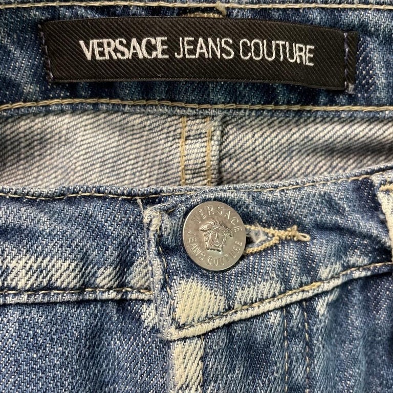 Versace Vintage light wash denim 2000s jeans with bootcut leg For Sale ...