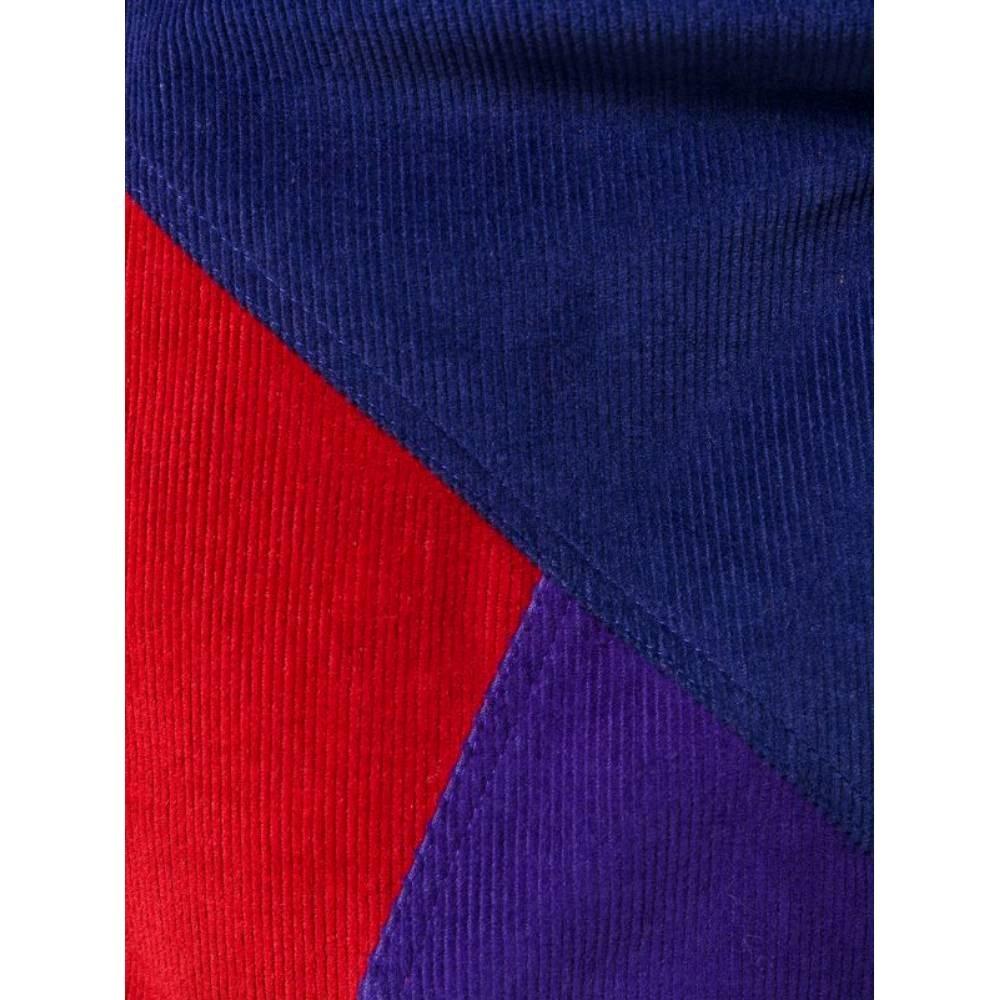 Versace Vintage red, blue and purple velvet cotton 80s midi skirt For ...