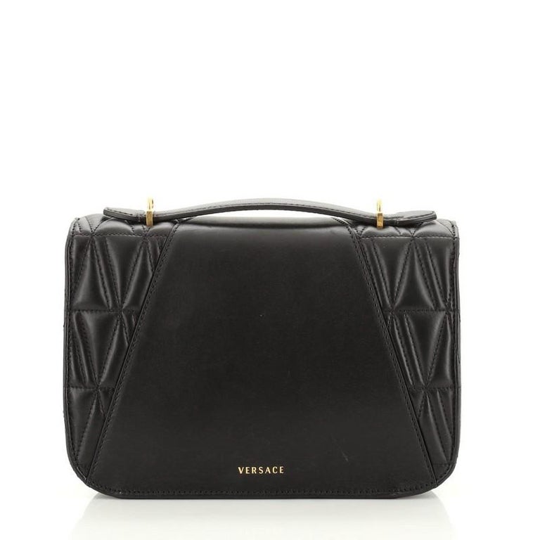 Versace Virtus Shoulder Bag Quilted Leather Small at 1stDibs | versace ...
