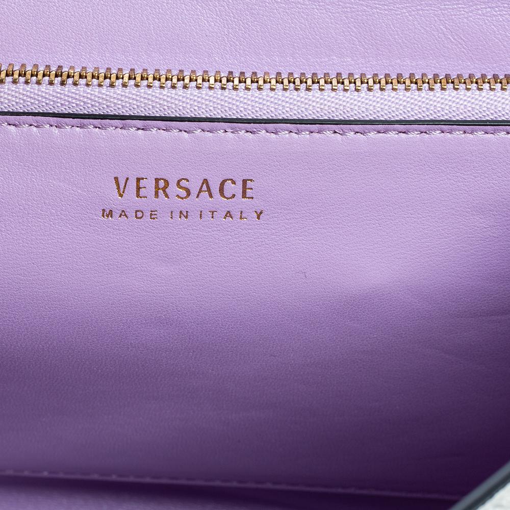 Versace White Leather La Medusa Studded Shoulder Bag at 1stDibs