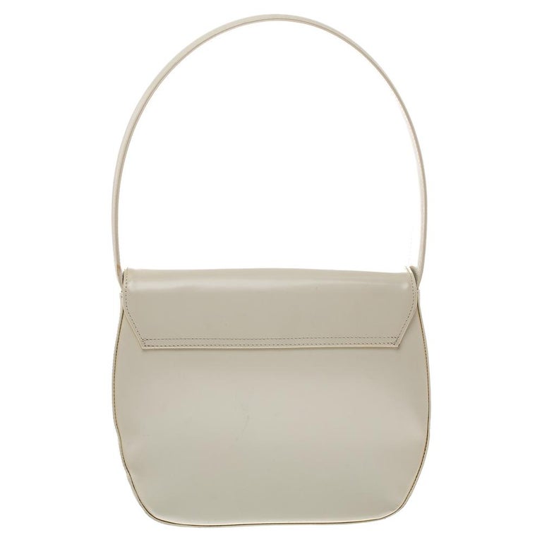 Versace White Patent Leather Shoulder Bag at 1stDibs