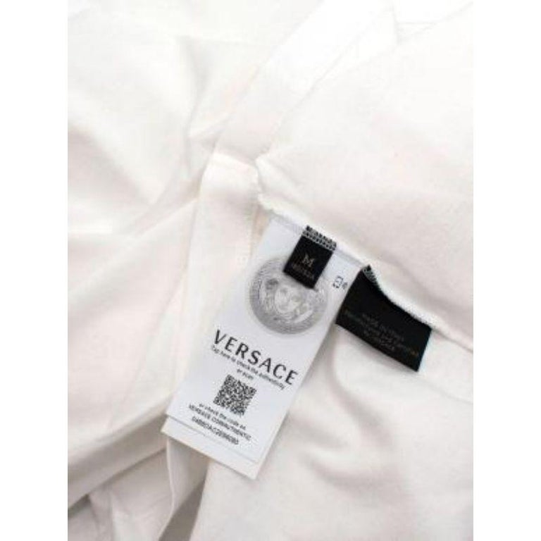 Versace White T-shirt with Front Pocket For Sale at 1stDibs