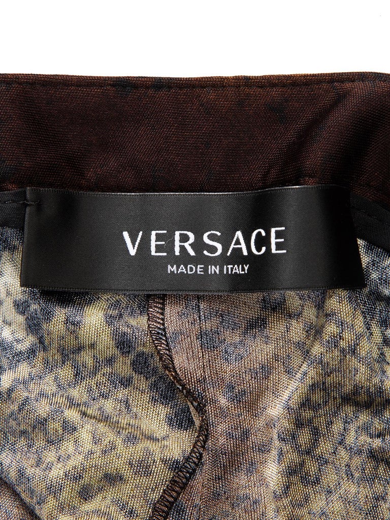 Versace Women's Flared Snake Print Trousers For Sale at 1stDibs