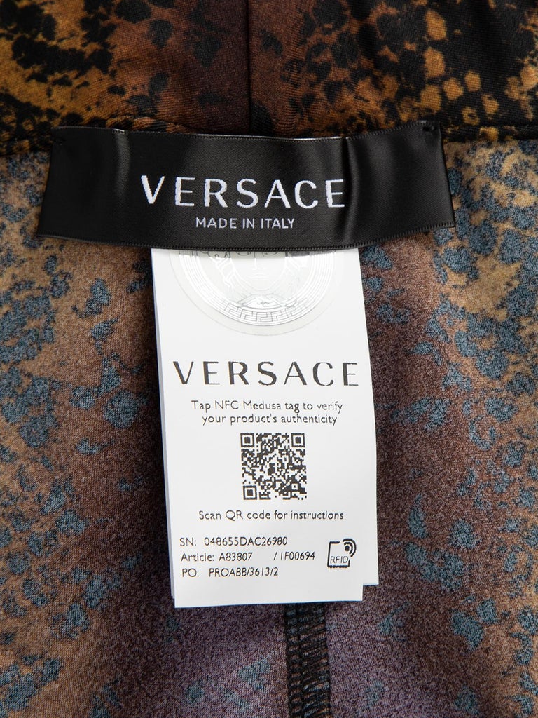 Versace Women's Snake Print Trousers For Sale at 1stDibs