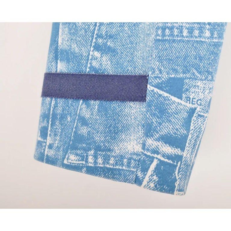 Versace Y2K Denim Print Two Piece Suit For Sale at 1stDibs