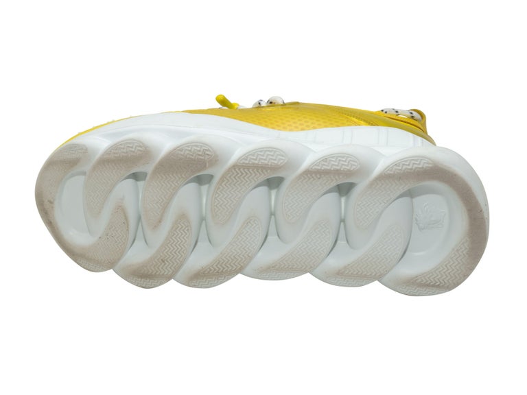 Versace Yellow and White x Chain Reaction Chunky Sneakers at 1stDibs ...