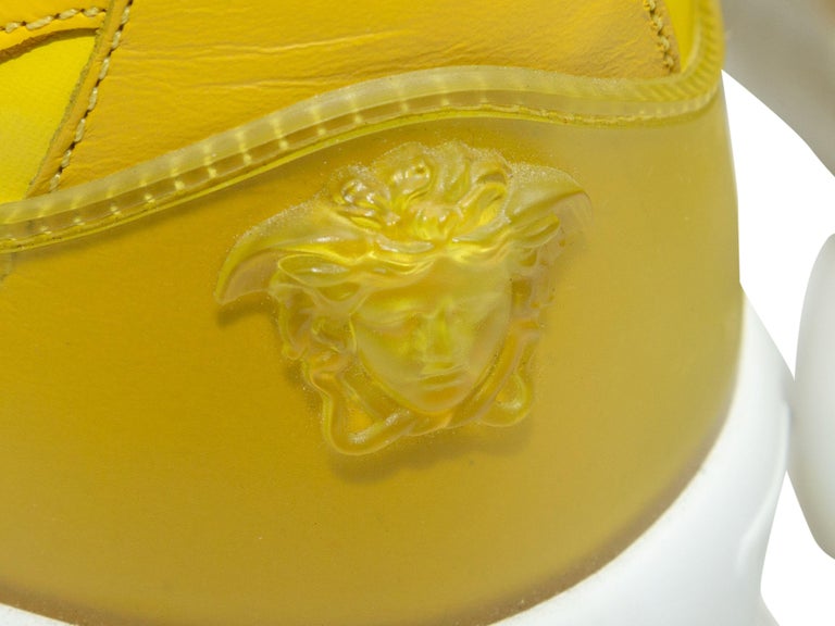 Versace Yellow and White x Chain Reaction Chunky Sneakers at 1stDibs ...