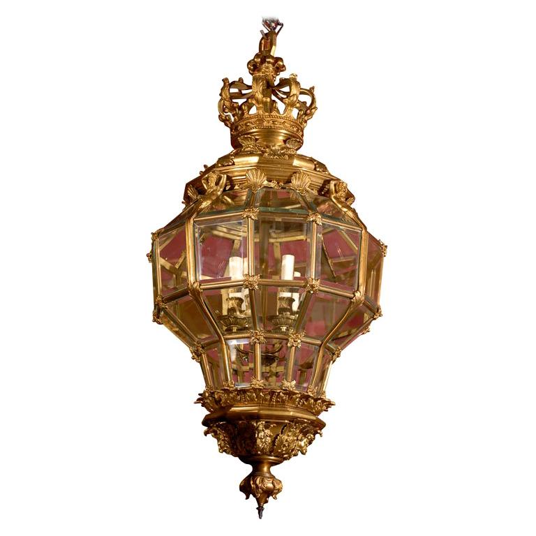 Magnificent Russian Giltwood Lantern For Sale at 1stDibs