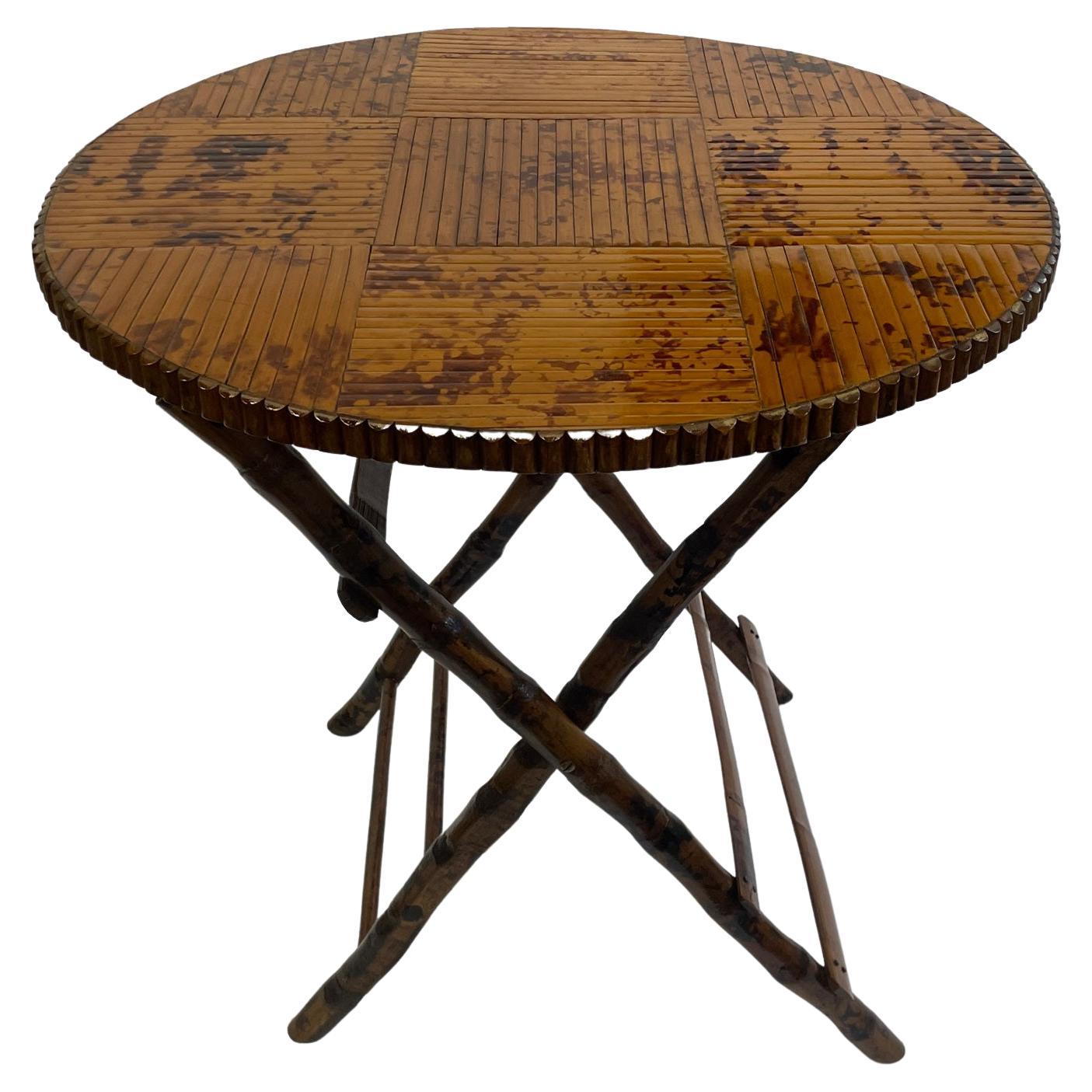 Stylish Versatile Bamboo Rattan 2-Tier Round Side End or Drinks Table ...
