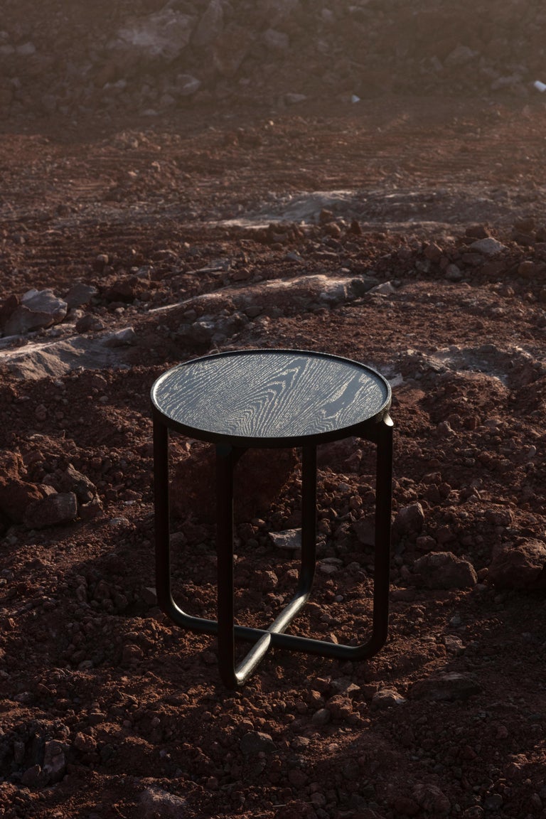 Verso Side Table, Black Oak Wood For Sale at 1stDibs