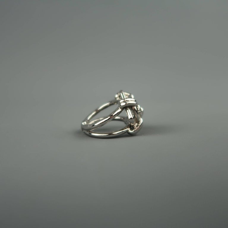 VERSUS by GIANNI VERSACE Size 8 Silver Tone Lion Head Ring at 1stDibs ...