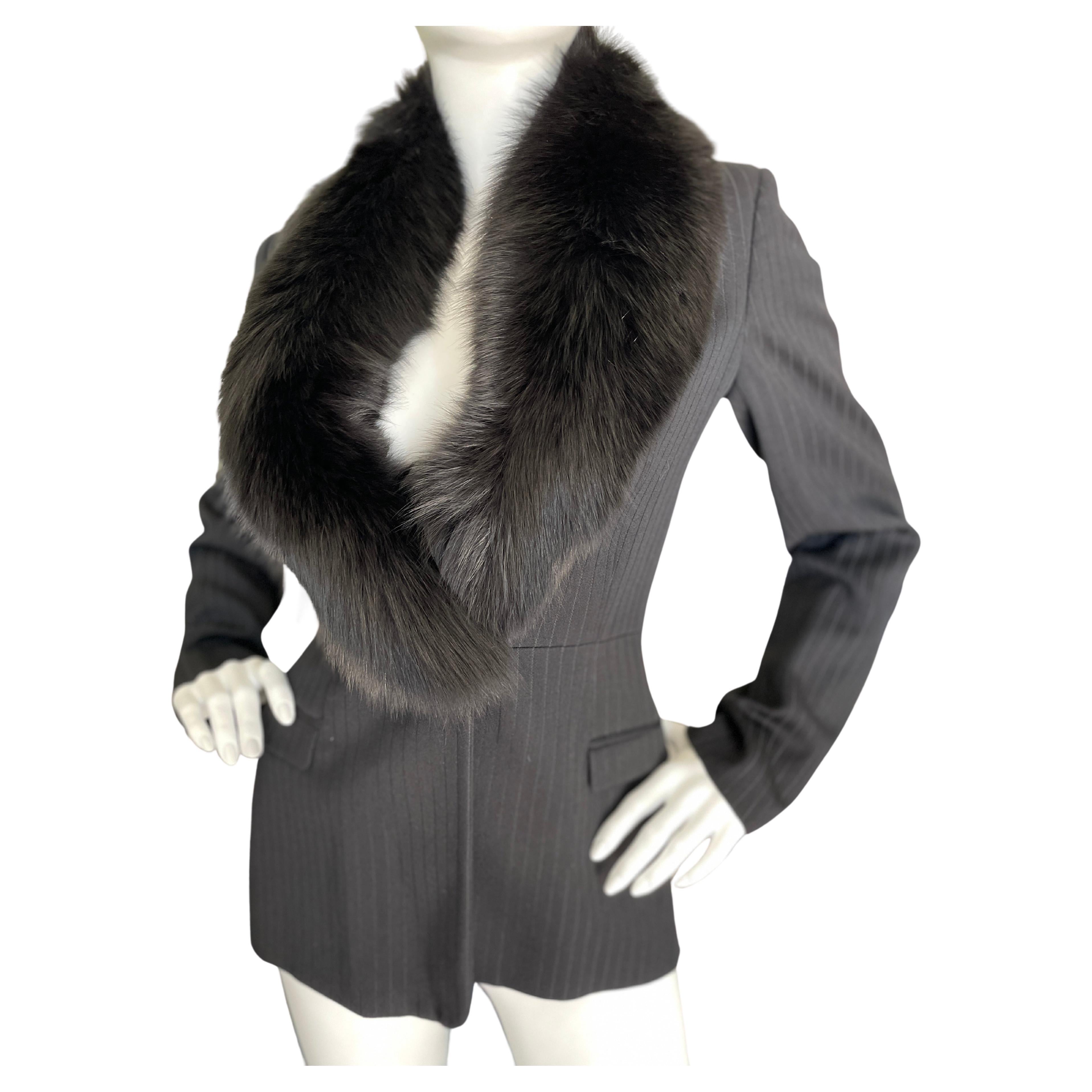 Versace Versus Black Wool Military Style Jacket Circa 1990s For Sale at ...