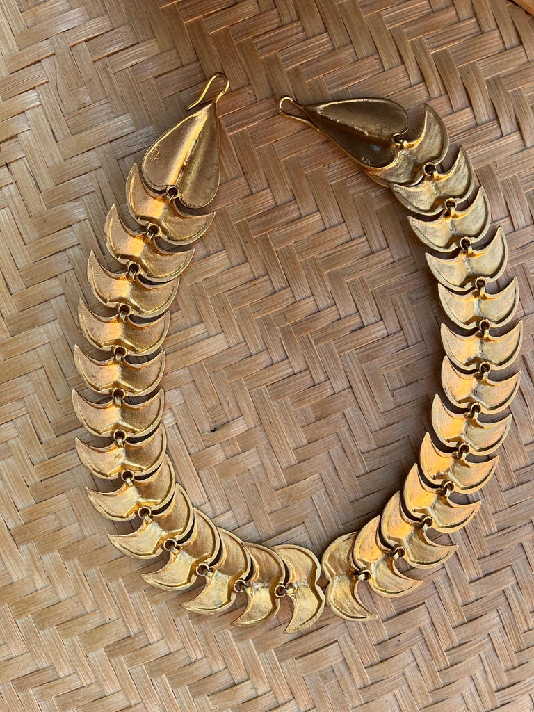 Vertebrae Necklace by Line Vautrin For Sale at 1stDibs