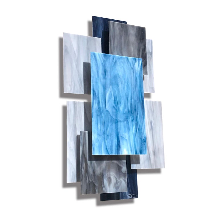 "Vertex" Original Glass and Metal Wall Sculpture For Sale at 1stDibs