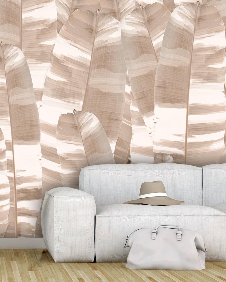 Vertical Leaf Beige, from Our Tropical Modernism Collection For Sale at ...