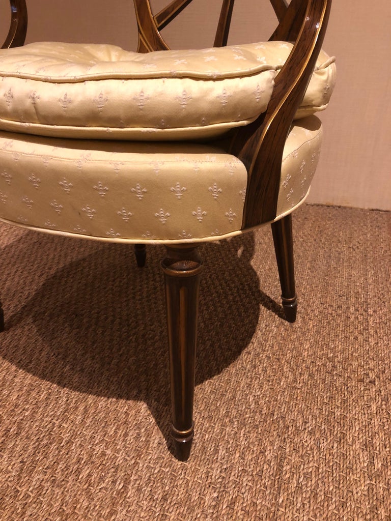 Very Attractive Faux Bois Wheelback Open Arm Chair For Sale at 1stDibs