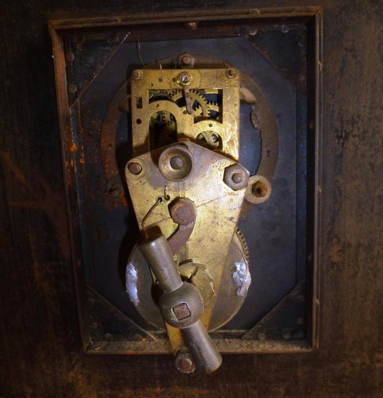 Very Big Antique Wood Cased Iron Dial Railway Station Clock, Germany ...