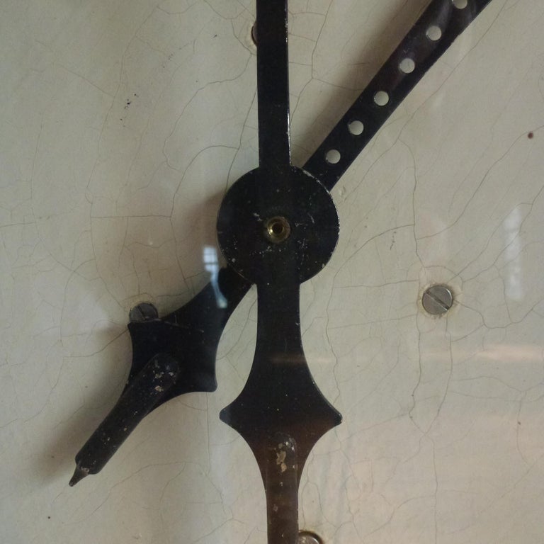 Very Big Antique Wood Cased Iron Dial Railway Station Clock, Germany ...