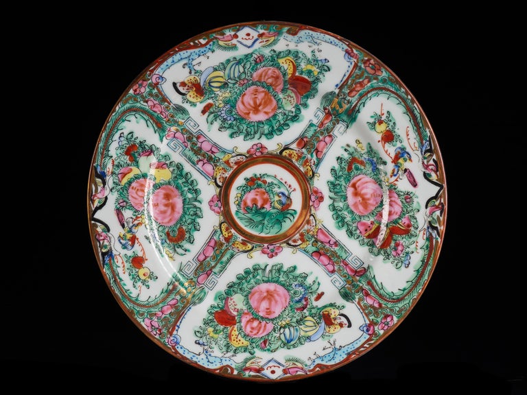 Very Colourful Set of Asian Porcelain Hand Painted Plates with ...