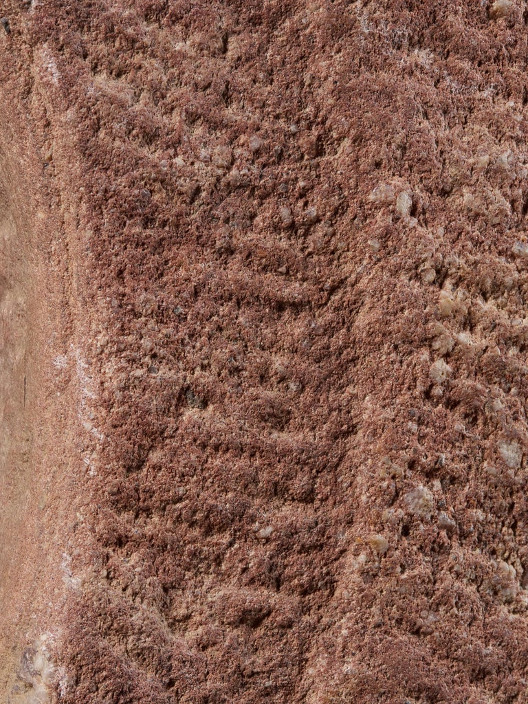 Very Decorative Ancient Red Stone Village Millstone, Most Probably from ...