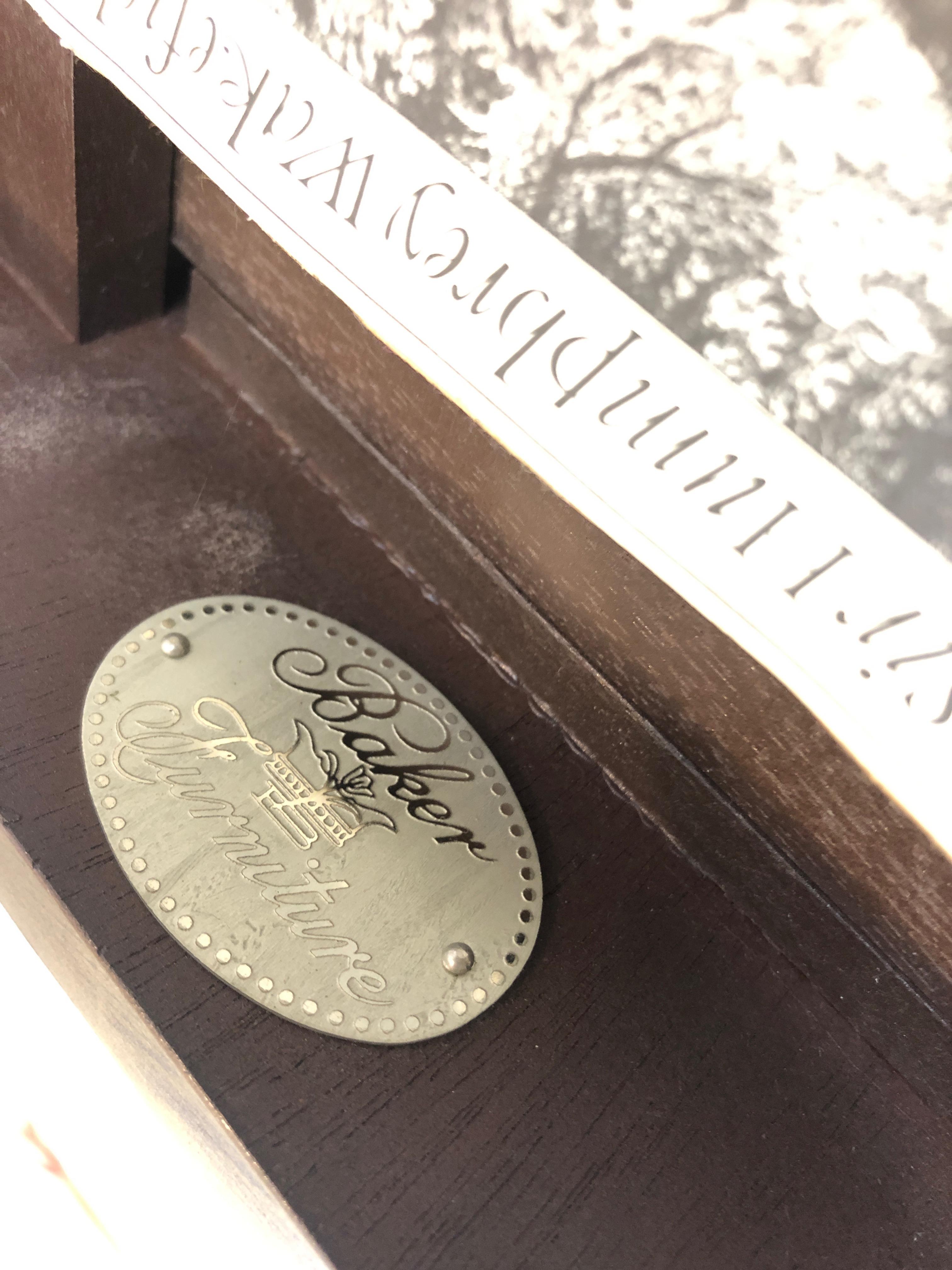 Very Elegant Baker Mahogany Small Square Side Table with Slide at ...