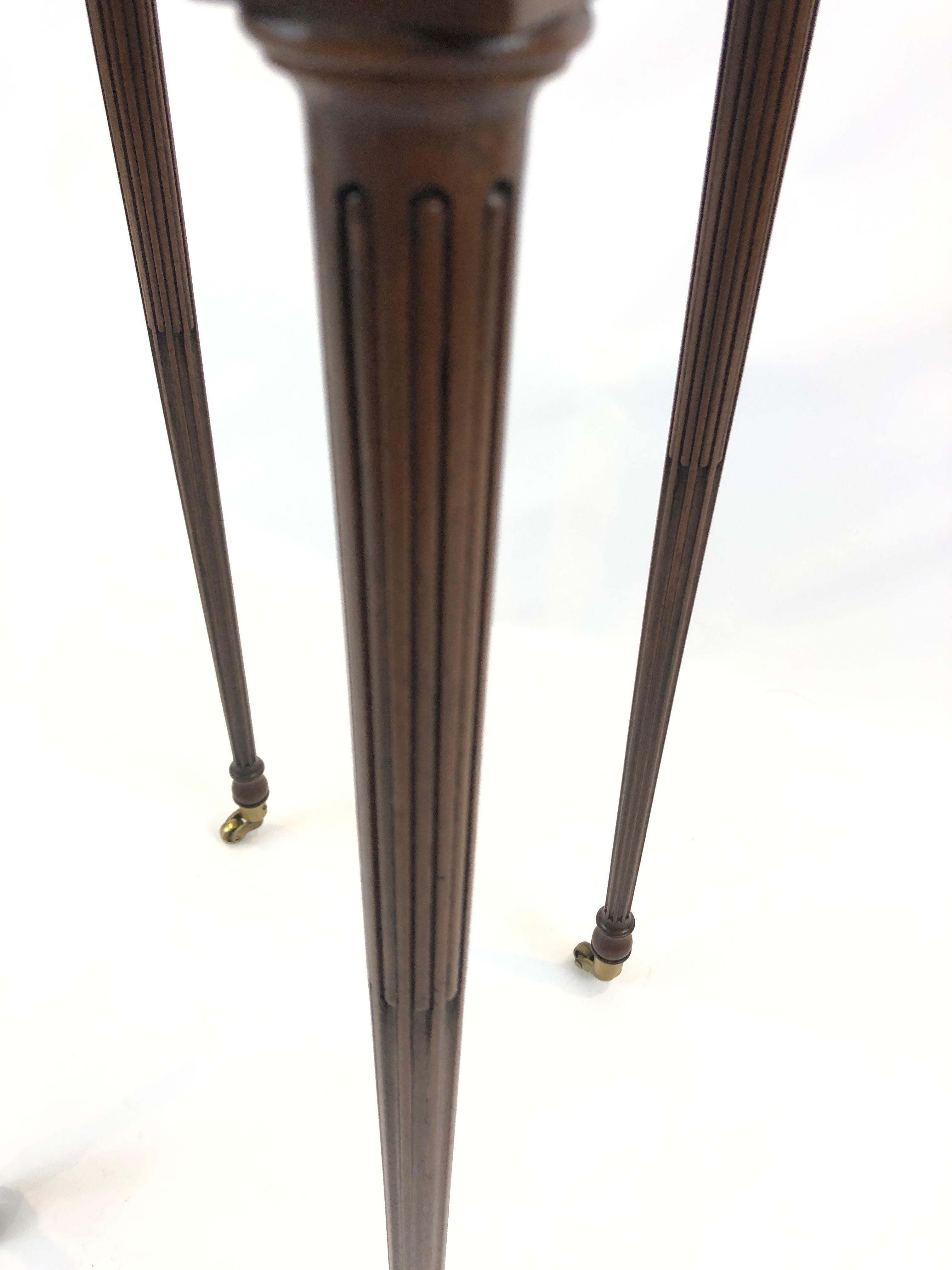 Very Elegant Baker Mahogany Small Square Side Table with Slide at ...