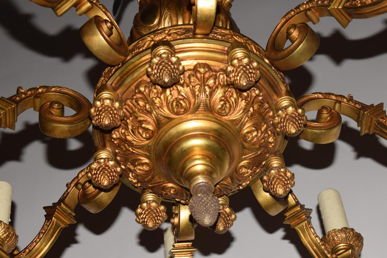 Very Elegant Gilt Bronze Louis XIV style Chandelier. For Sale at 1stDibs