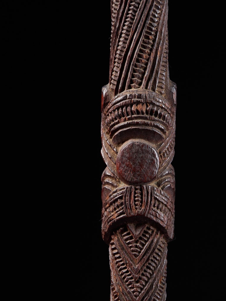 Very Elegant Tokotoko, Carved Maori Walking or Orators Stick For Sale ...
