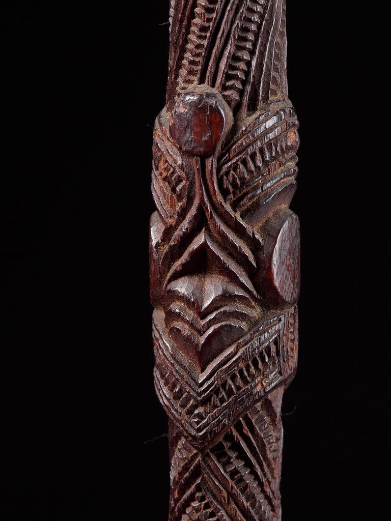 Very Elegant Tokotoko, Carved Maori Walking or Orators Stick For Sale ...