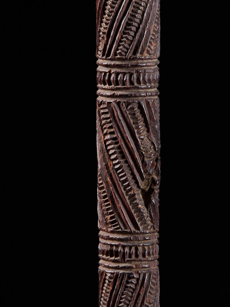 Very Elegant Tokotoko, Carved Maori Walking or Orators Stick For Sale ...