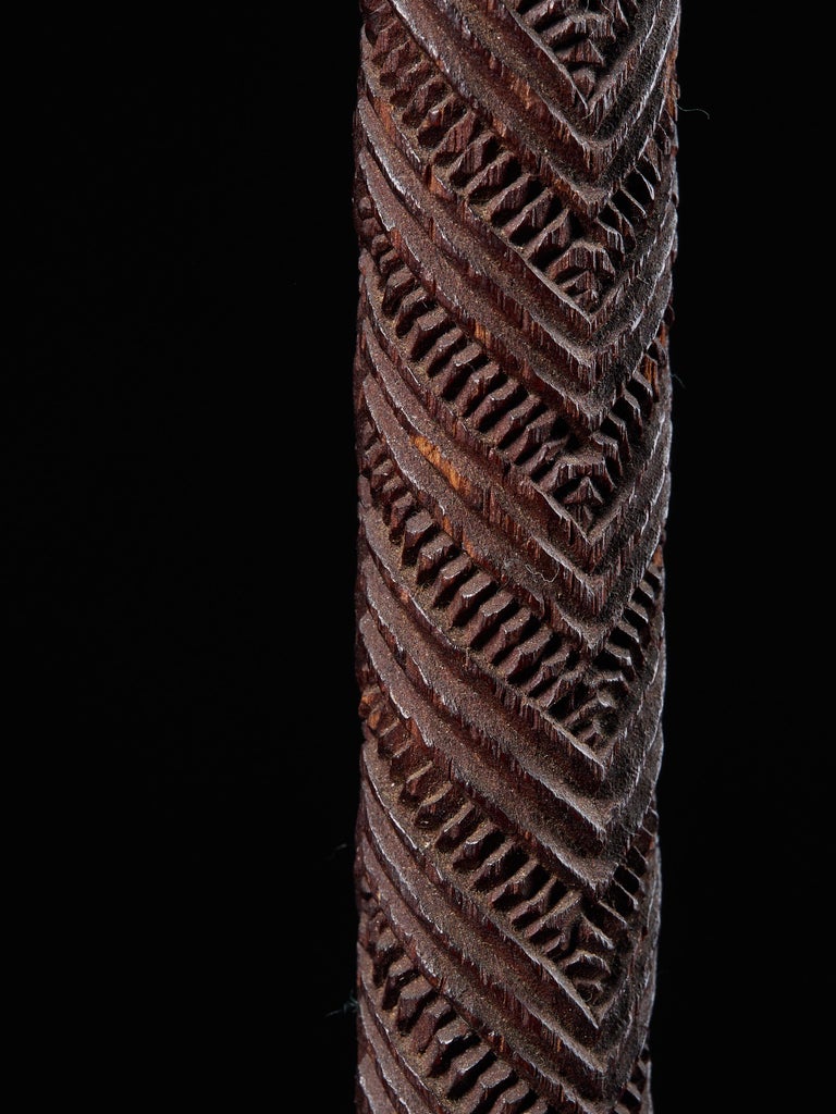 Very Elegant Tokotoko, Carved Maori Walking or Orators Stick For Sale ...