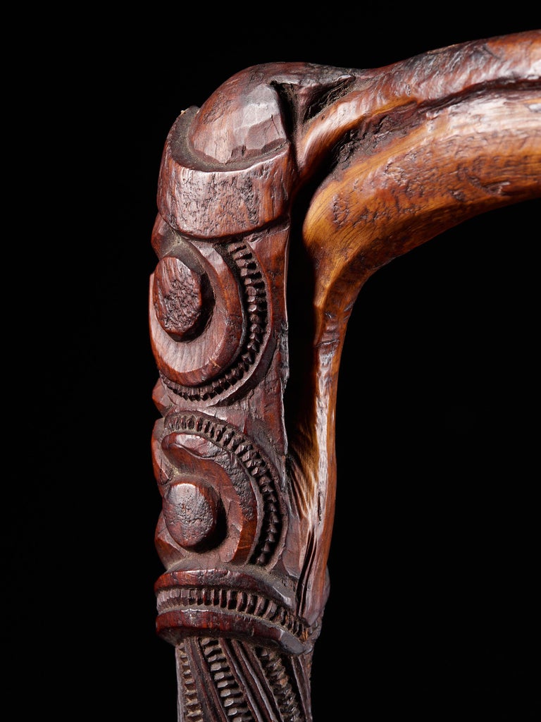 Very Elegant Tokotoko, Carved Maori Walking or Orators Stick For Sale ...
