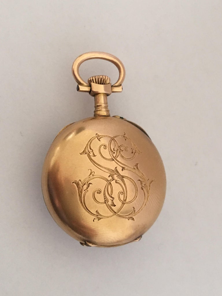 Very Fine and Rare 18 Karat Gold Antique Pocket / Fob Watch For Sale at ...