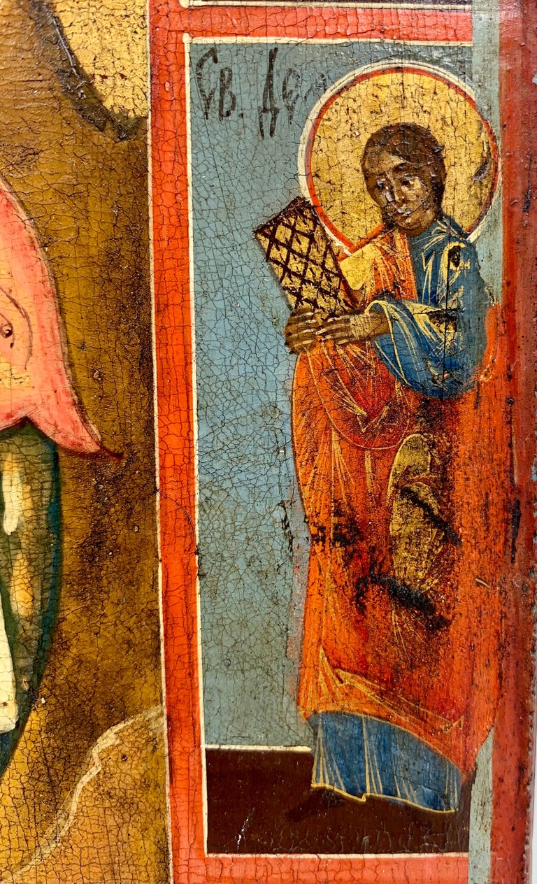 Very Fine Antique Russian Icon Saint George Slaying the Dragon, 19th ...