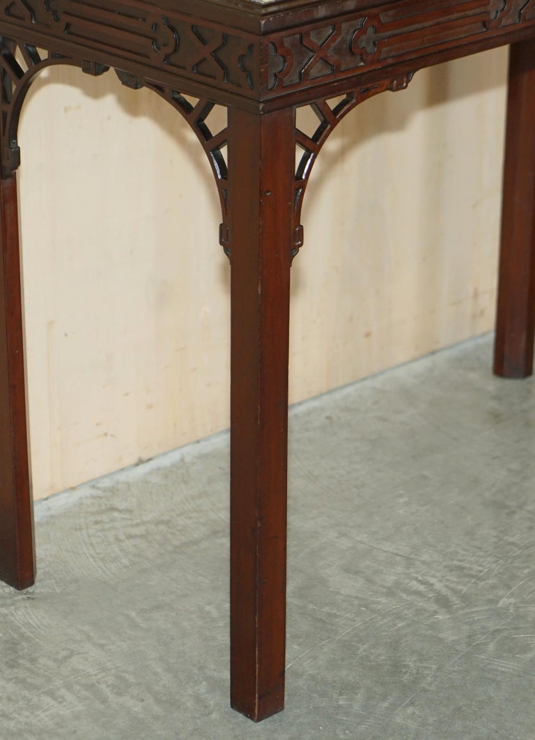 VERY FINE ANTIQUE THOMAS CHIPPENDALE CONSOLE TABLE WiTH ITALIAN MARBLE TOP For Sale at 1stDibs