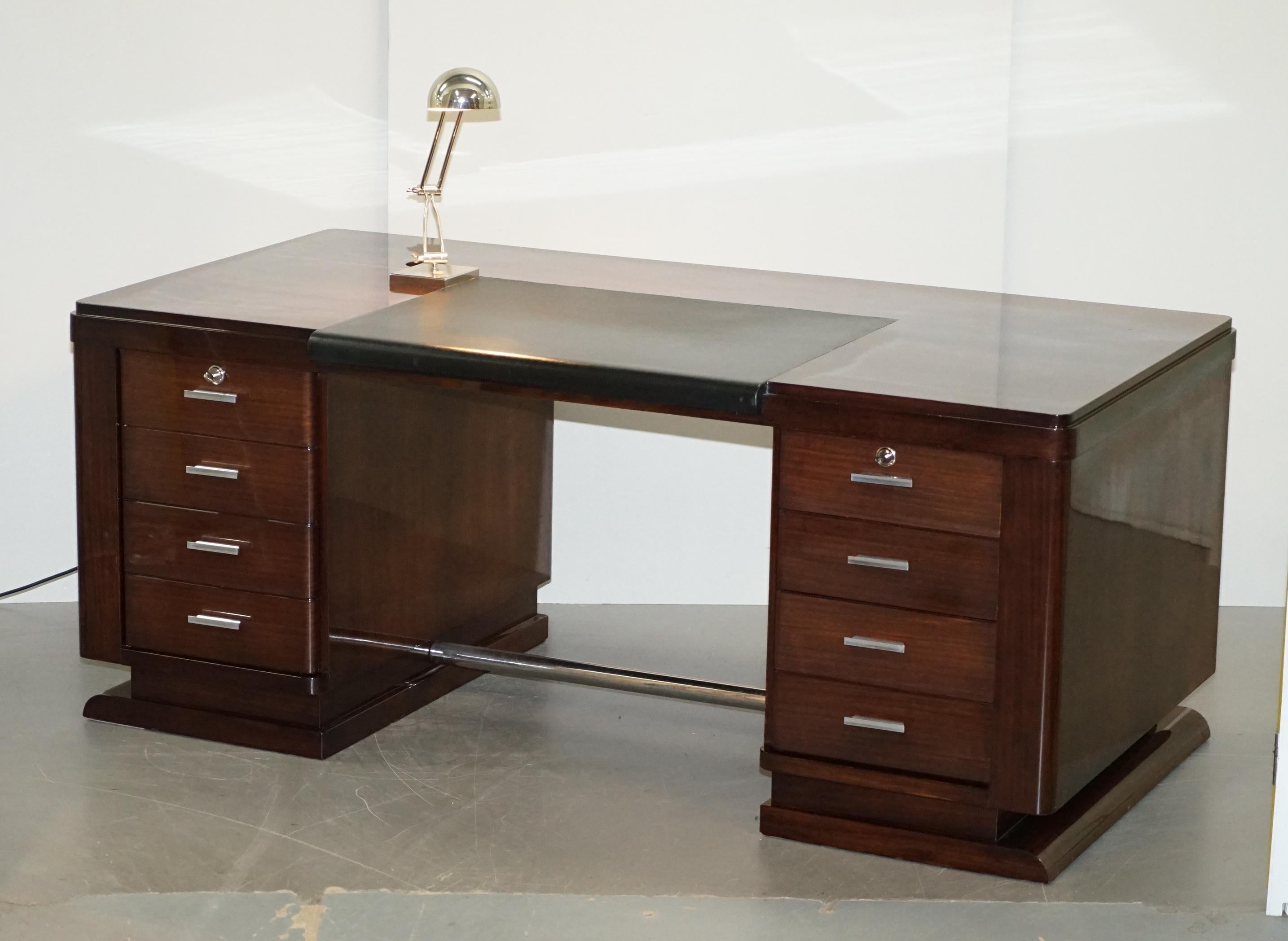 Very Fine Art Deco Hardwood Desk Bought from Galerie Jacques Lacoste ...