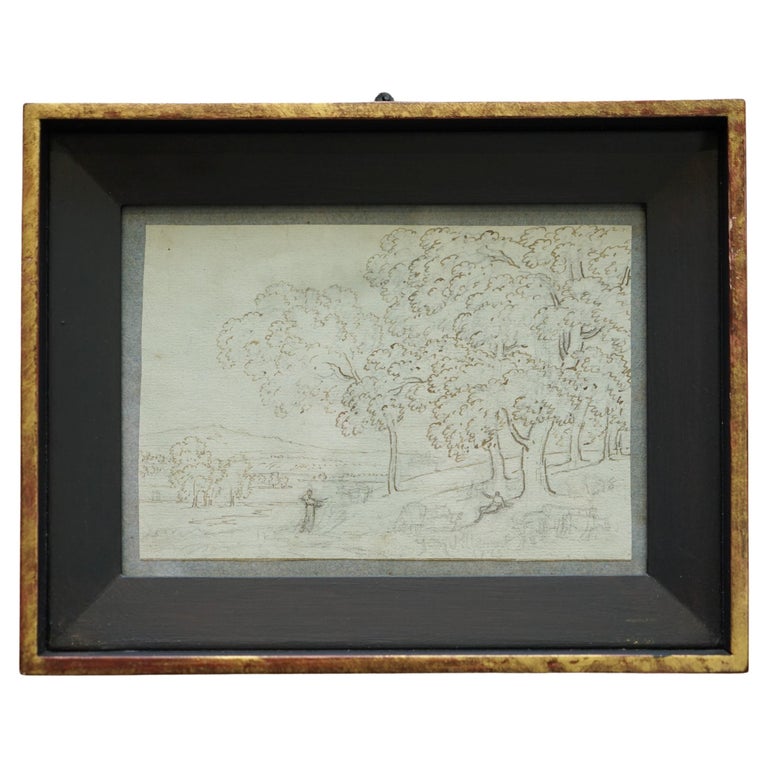 Very Fine circa 1750 French School Study of a Classical Landscape ...
