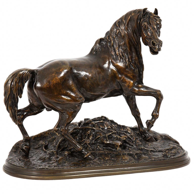 Very Fine French Bronze Sculpture “the Free Horse” by Pierre Jules Mêne For Sale at 1stDibs