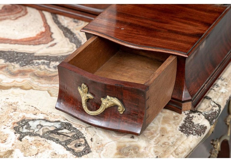 Very Fine Louis XV Style Dressing Table With Swirl Stone Top For Sale ...